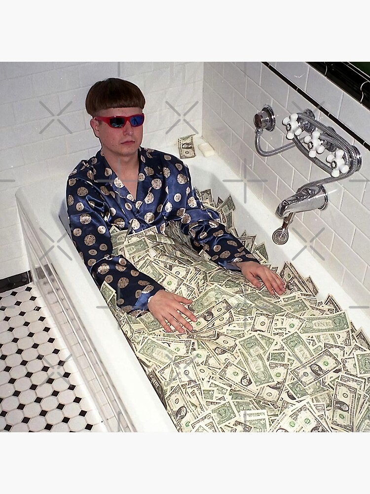 "Cash Bath Tub Meme" Sticker for Sale by JaneHernanx | Redbubble