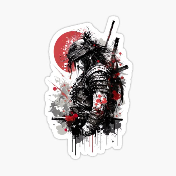 "Samurai Warrior" Sticker by SasukiMedia | Redbubble