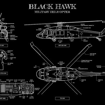 "Black Hawk (White Stencil - No Background)" Art Print for Sale by Blue ...