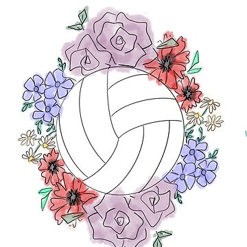 "Flower Volleyball" Sticker for Sale by KelliCB | Redbubble