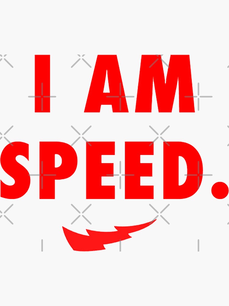 "I am Speed" Sticker for Sale by magicbyalexis | Redbubble