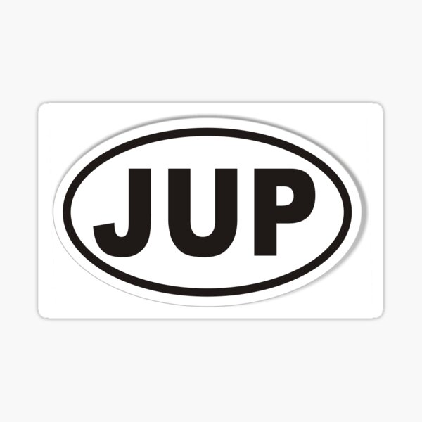 "Jupiter Florida JUP Euro Oval Sticker" Sticker for Sale by ...