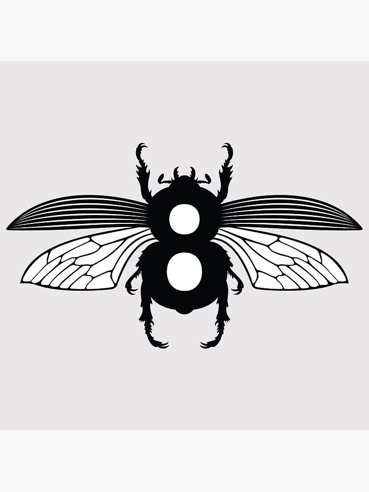 Beetle in the shape of a figure eight with spread wings Premium Matte ...