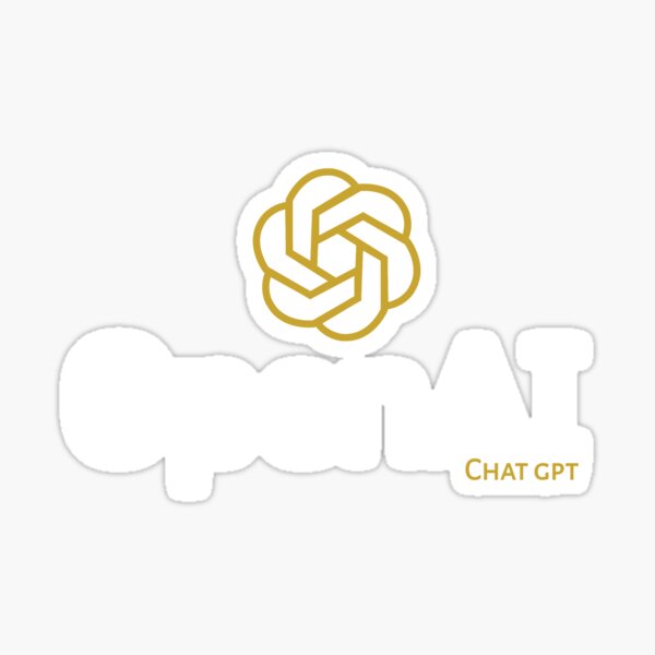 "OpenAI, chat gpt,chatgpt" Sticker for Sale by Okaya25 | Redbubble