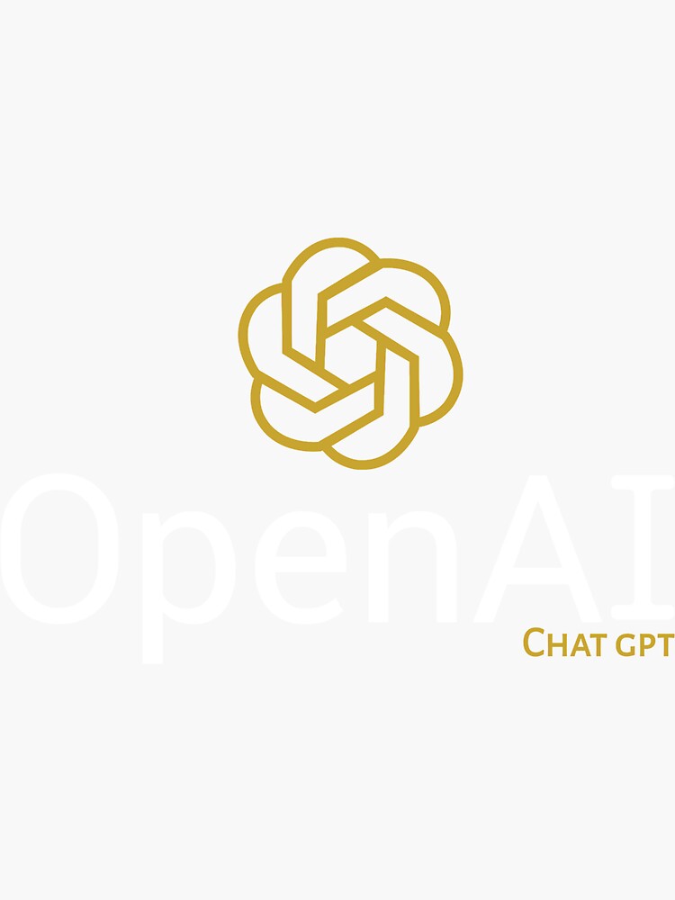 "OpenAI, chat gpt,chatgpt" Sticker for Sale by Okaya25 | Redbubble