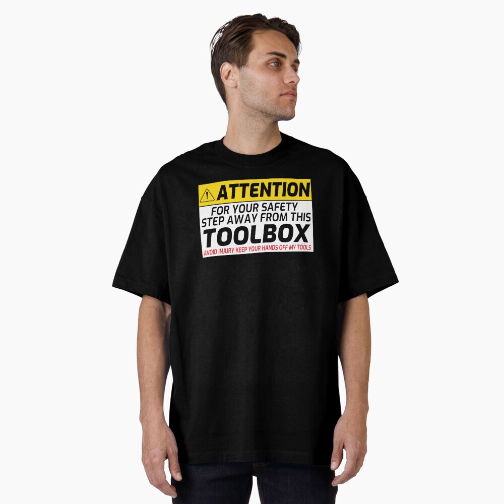 "Step Away from My Toolbox Funny Tool Box Warning sign" Sticker for ...