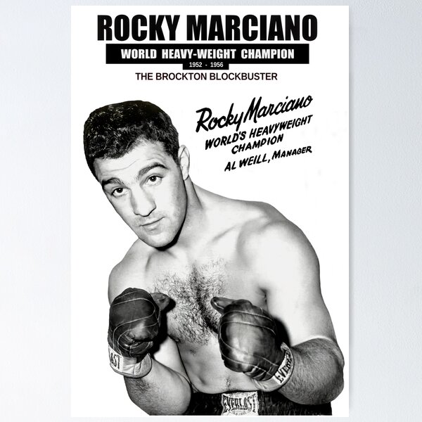 "Rocky Marciano UNDEFEATED Transparent" Poster for Sale by Daniel ...