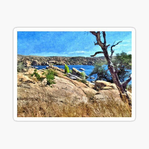 "Lake In The Dells 1 - Artistic" Sticker for Sale by jtrommer | Redbubble