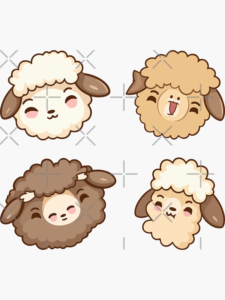 "Sheep Pack" Sticker for Sale by StickerWorlds | Redbubble