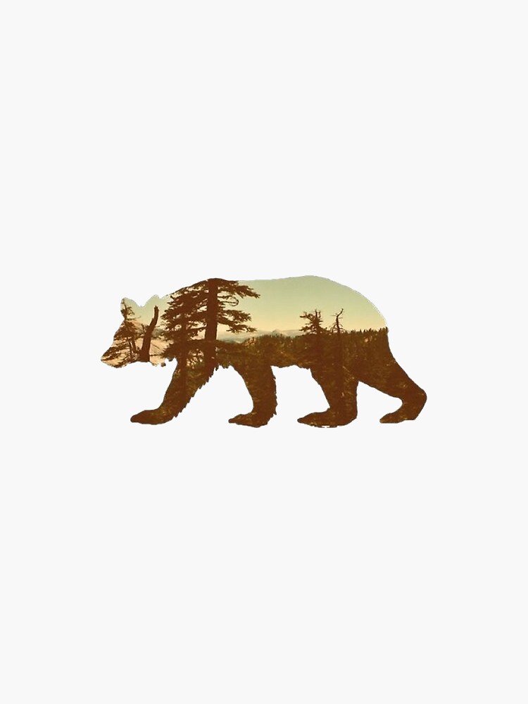 "Cali Bear" Sticker by NominC | Redbubble