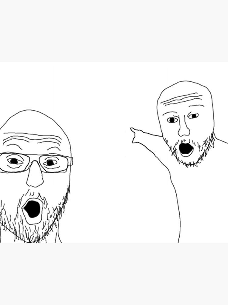 "pointing soyjaks" Art Print for Sale by snowyguy | Redbubble