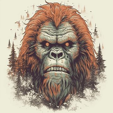 "Scary Bigfoot Novelty Sasquatch Hiking Camping " Sticker for Sale by ...