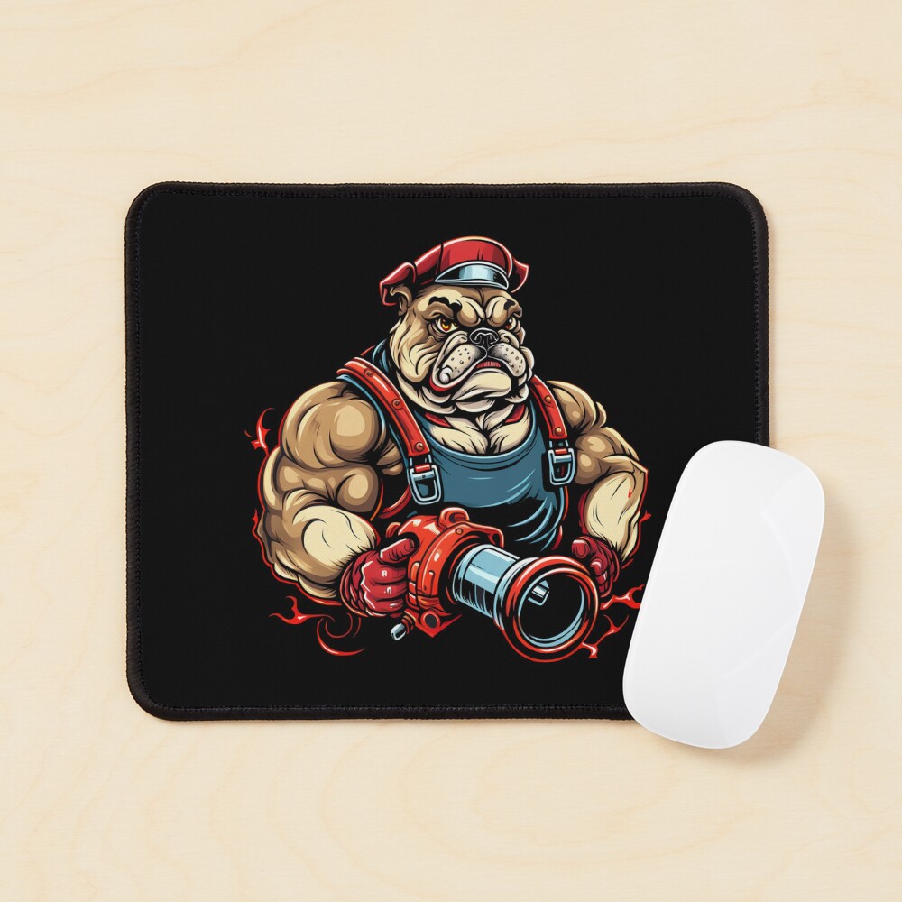 "Firefighter Bulldog" Sticker for Sale by Meliafroggy | Redbubble