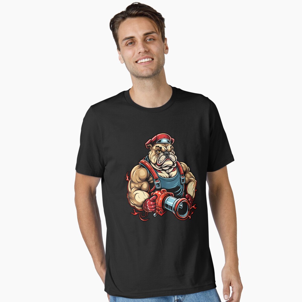 "Firefighter Bulldog" Sticker for Sale by Meliafroggy | Redbubble
