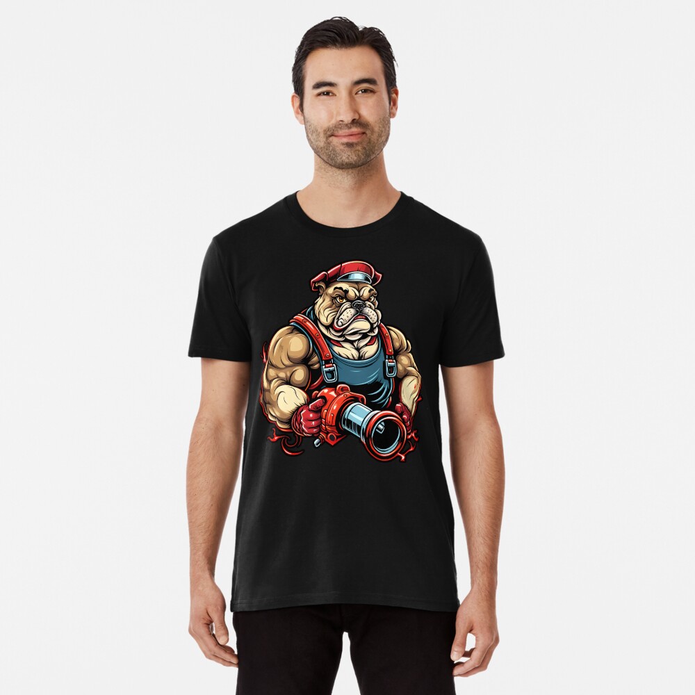 "Firefighter Bulldog" Sticker for Sale by Meliafroggy | Redbubble