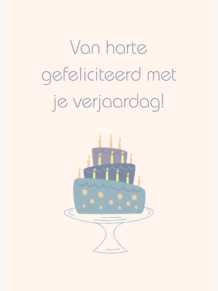 "Dutch Happy Birthday " Sticker for Sale by Pommallina | Redbubble