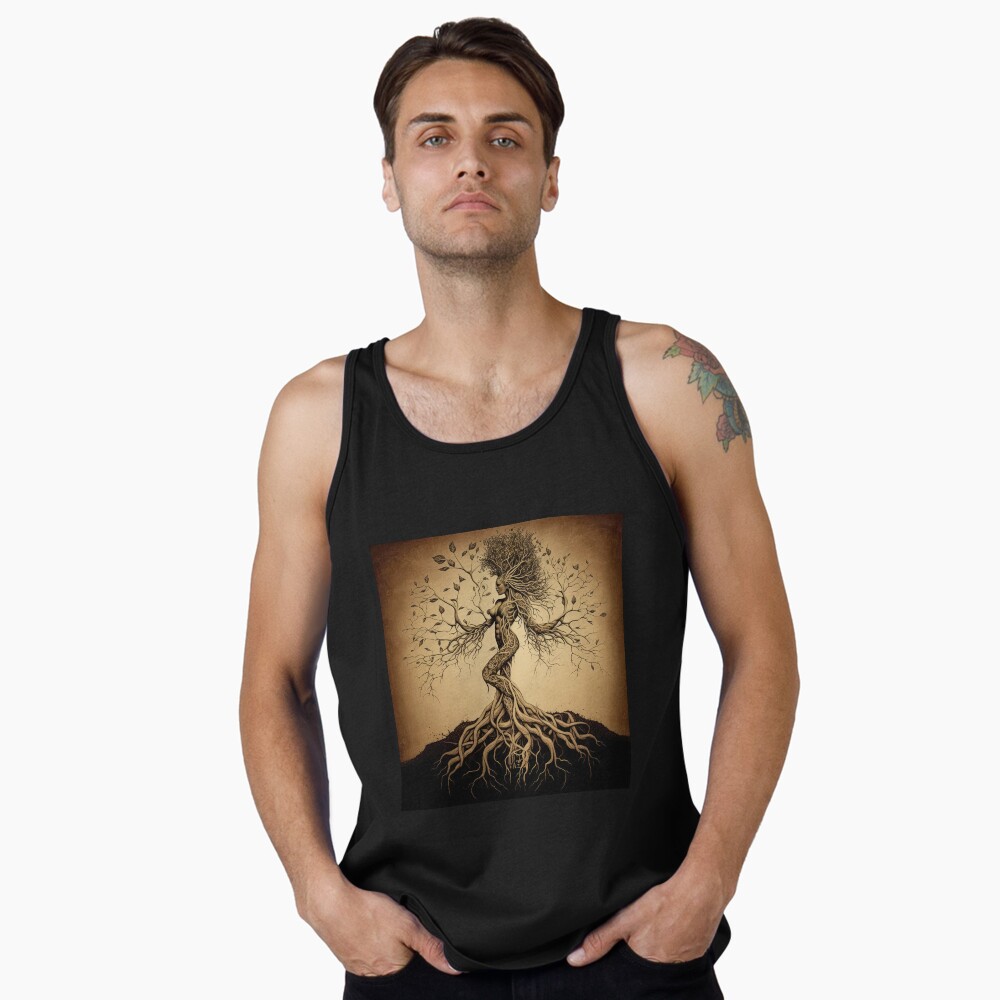 "Sepia Tree Goddess Series, Dryad, Dancing, Left-facing. v1" Sticker ...