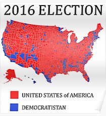 2016 Election Map: Posters | Redbubble