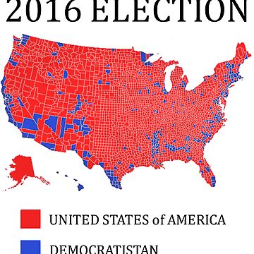 "Election Map Of 2016 Presidential Election By County" Photographic ...