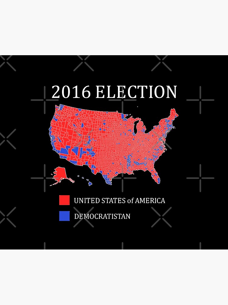 "Election Map Of 2016 Presidential Election By County" Throw Blanket ...