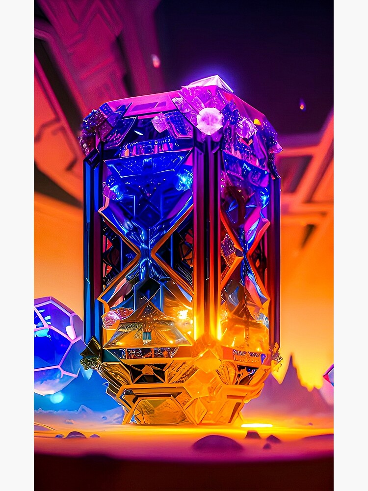 Alien Crystal tesseract building Premium Matte Vertical Poster sold by ...