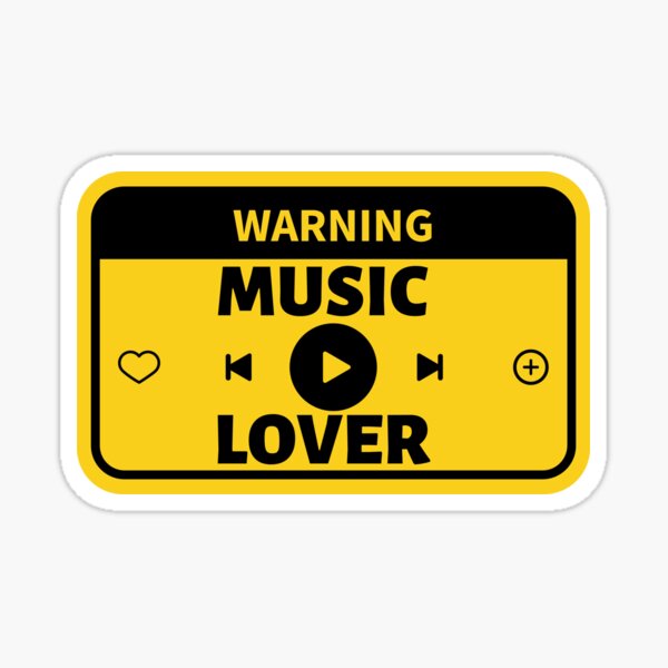 "Warning music lover" Sticker for Sale by il2luffs | Redbubble
