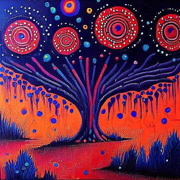 "Aboriginal Tree of Life Dot Painting Artwork Nature " Essential T ...