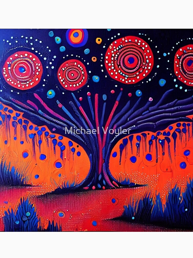 "Aboriginal Tree of Life Dot Painting Artwork Nature " Essential T ...