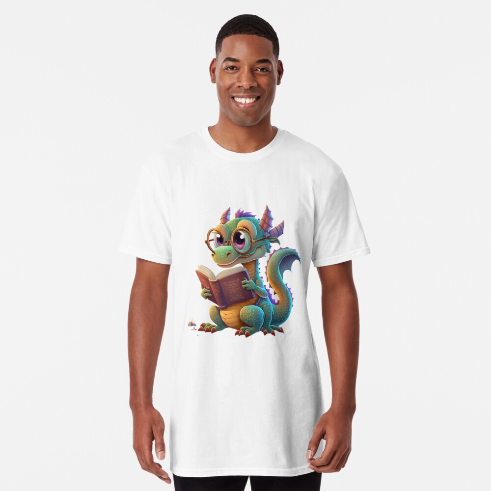 "Cute Cartoon Dragon Reading a Book - Encourage Your Child to Read a ...