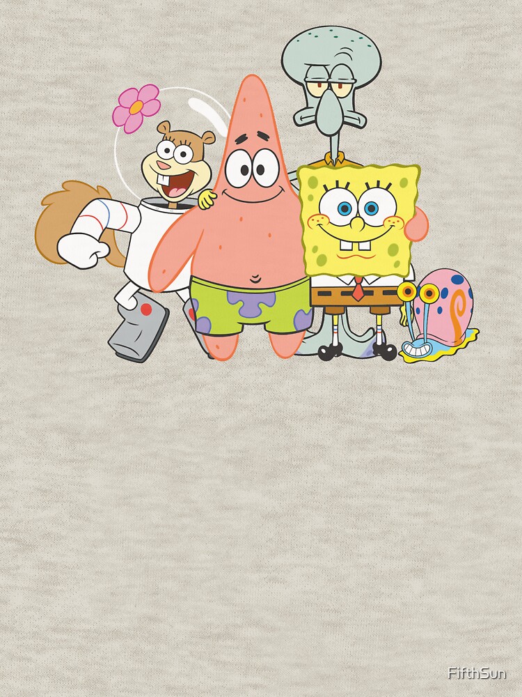 "SpongeBob SquarePants Happy Group Shot" Essential T-Shirt for Sale by ...