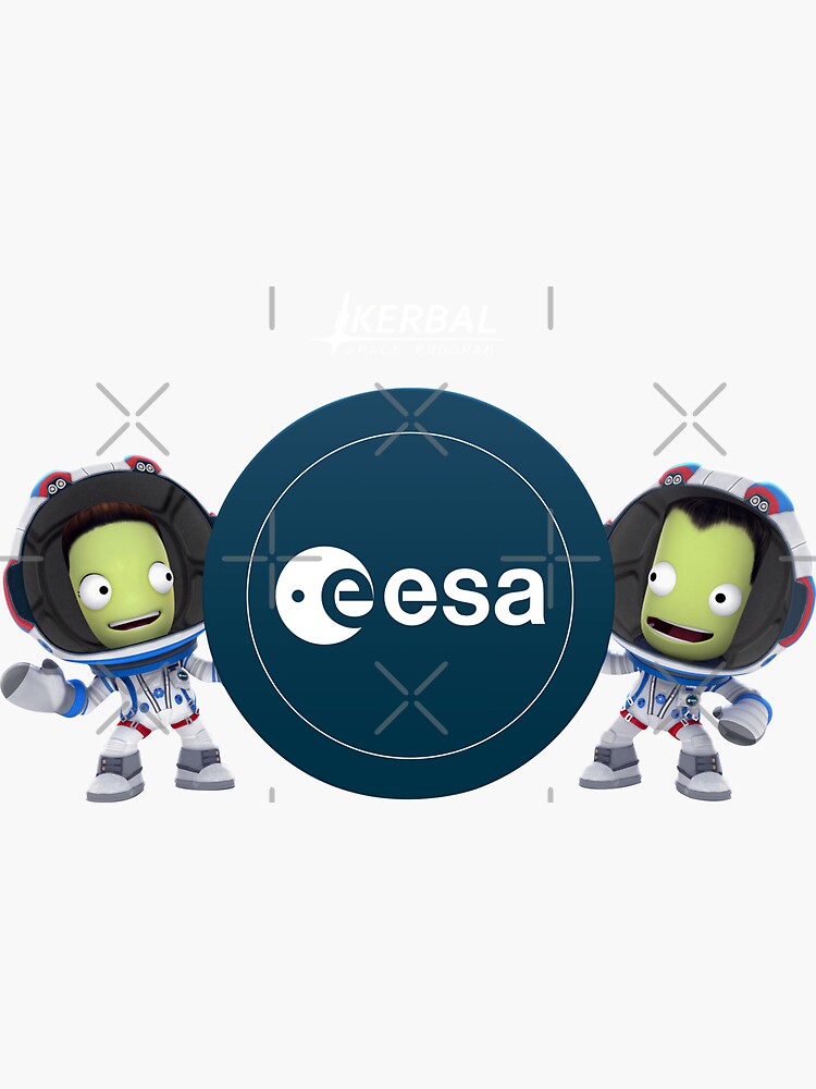 "KERBAL WITH ESA LOGO" Sticker for Sale by crdonadv8 | Redbubble