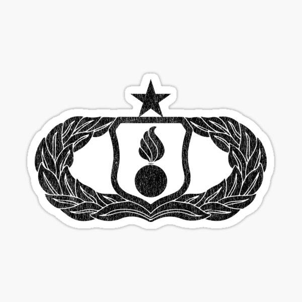 "Air Force AMMO Badge - Crew Chief" Sticker for Sale by 461VCC | Redbubble