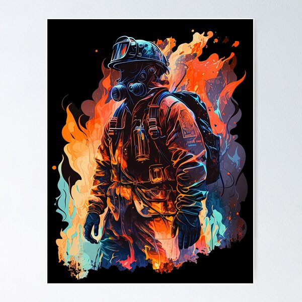 "Firefighter " Poster for Sale by RescueMerch | Redbubble