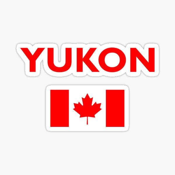 "Yukon Canada Canadian Flag Dark Color" Sticker for Sale by ...