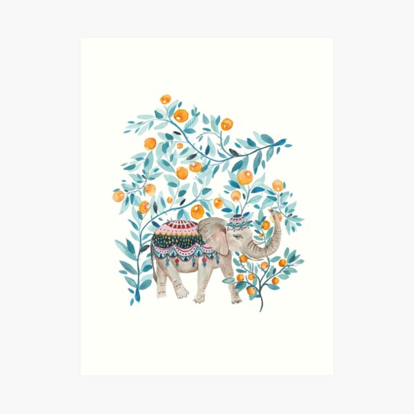 "Moroccan Elephant" Art Print for Sale by amberstextiles | Redbubble
