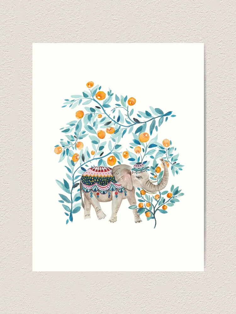 "Moroccan Elephant" Art Print for Sale by amberstextiles | Redbubble