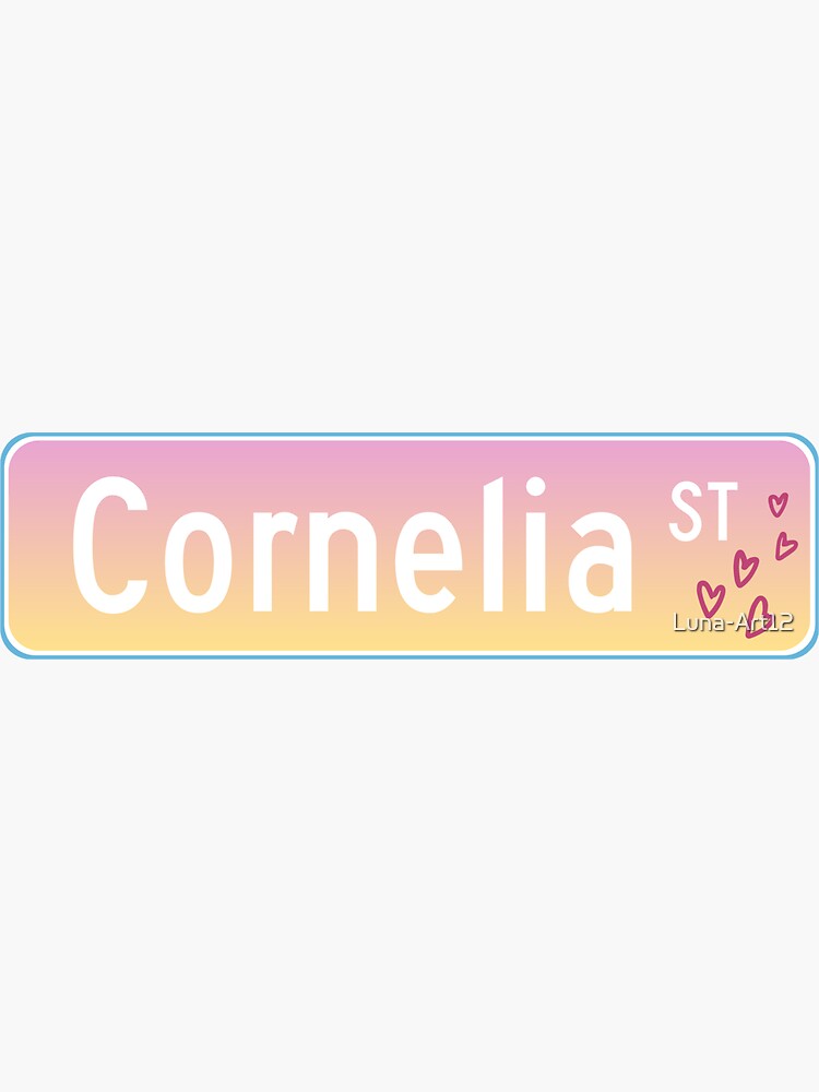 "Cornelia Street sign sticker" Sticker for Sale by Luna-Art12 | Redbubble