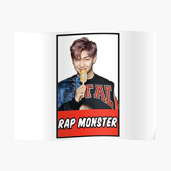 "RAP MONSTER" Poster for Sale by idebnams | Redbubble