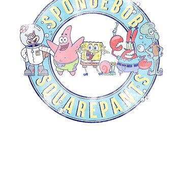 "SpongeBob SquarePants Bikini Bottom Friends Circle Logo" Essential T ...