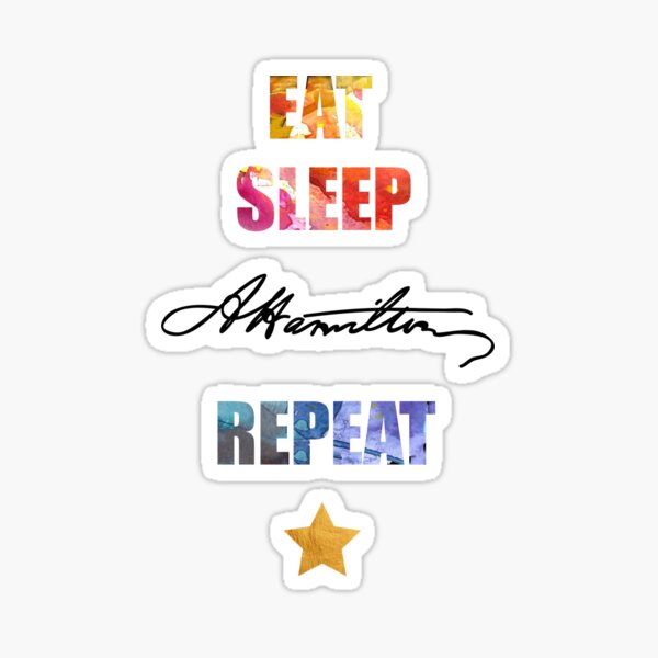 "Alexander Hamilton. Eat. Sleep. Hamilton. Repeat. Watercolor Art ...