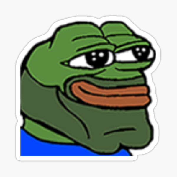 "Pepe Chad Twitch Emotes - Get it and conquer Twitch chat" Sticker for ...