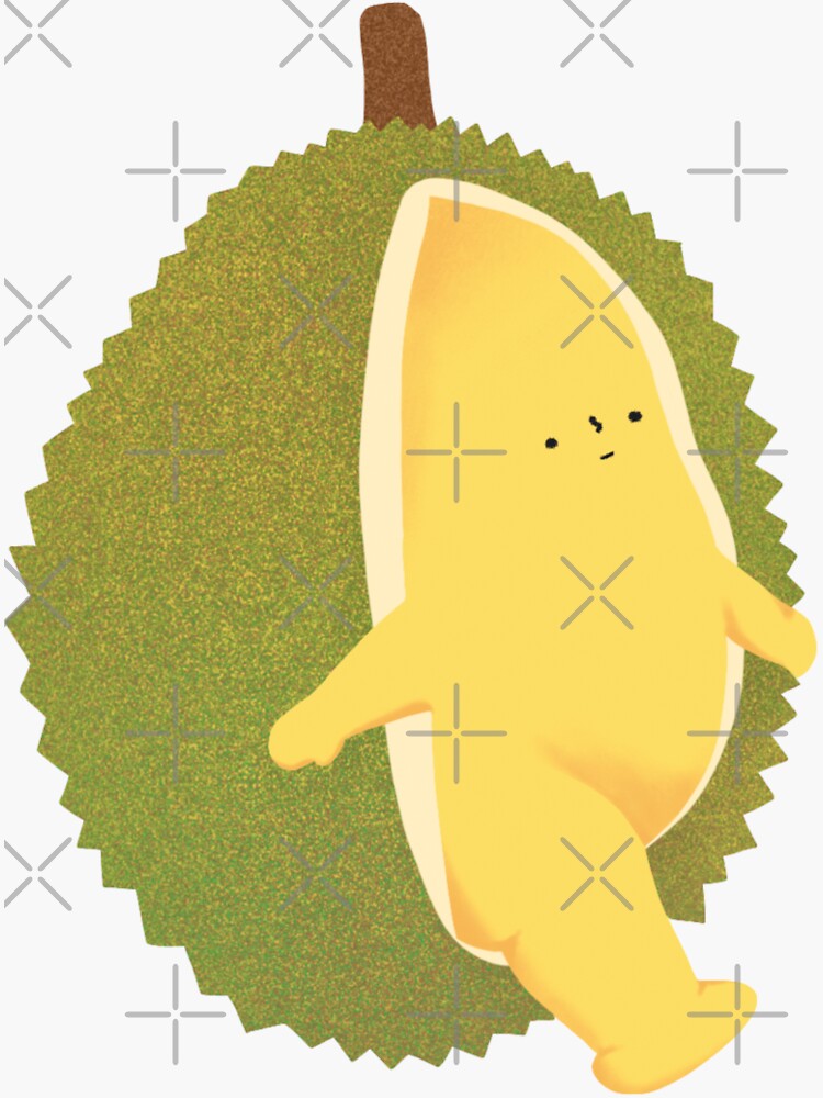 "Cute Durian " Sticker for Sale by LittleJoy-Rbb | Redbubble
