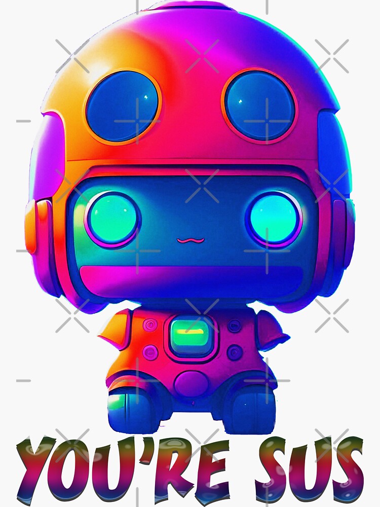 "youre sus you look sus" Sticker for Sale by ramwebroom | Redbubble