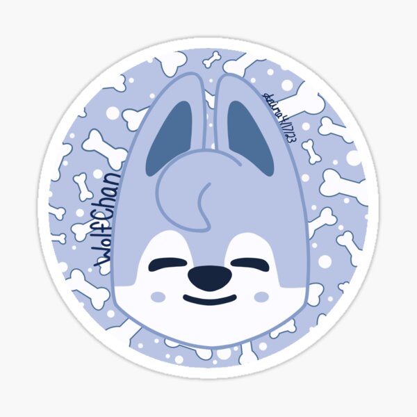 "Wolfchan / Bangchan Stray Kids" Sticker for Sale by EnchantedCrafts ...