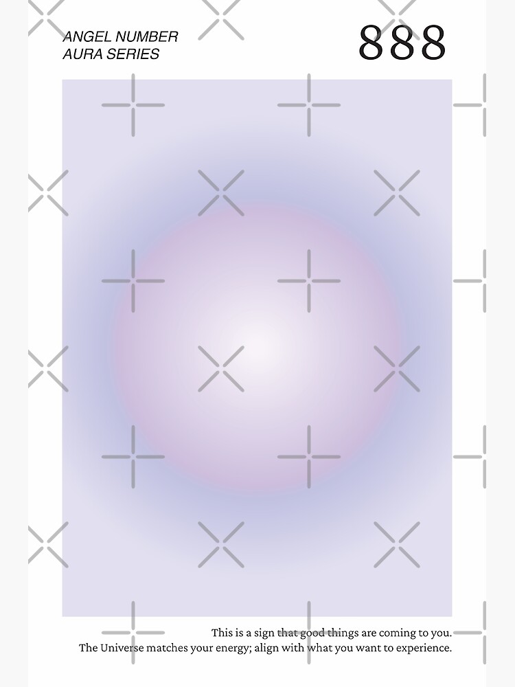 "Angel Number 888 Aura" Poster for Sale by mystikwhale | Redbubble