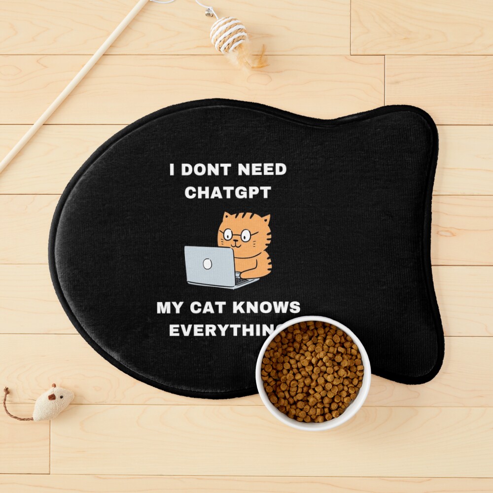 "Cat GPT Working Ai Cat, Funny Smart Cat Using Computer Design for Cat ...