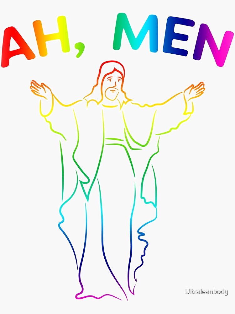 "Amen, Ah - men" Sticker for Sale by Ultraleanbody | Redbubble