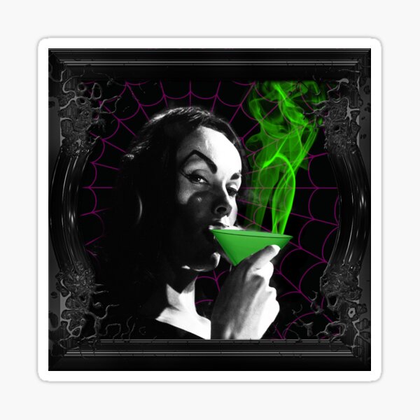 "VAMPIRA 9" Sticker for Sale by hornedquad | Redbubble