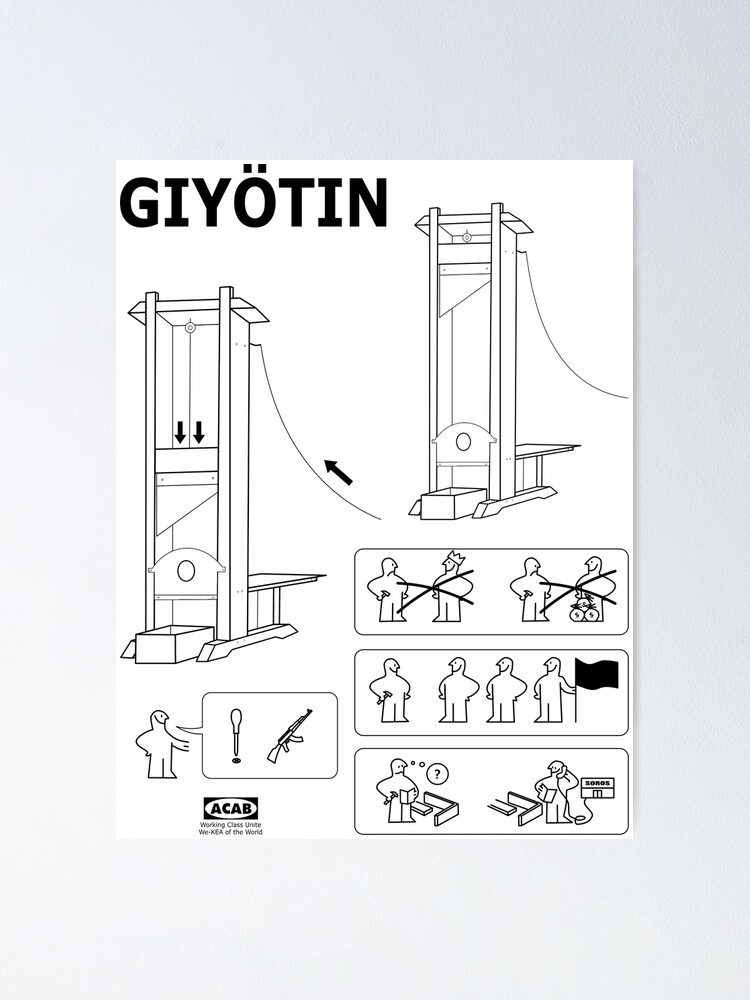 "Guillotine Blueprint" Poster for Sale by VladIsFox | Redbubble