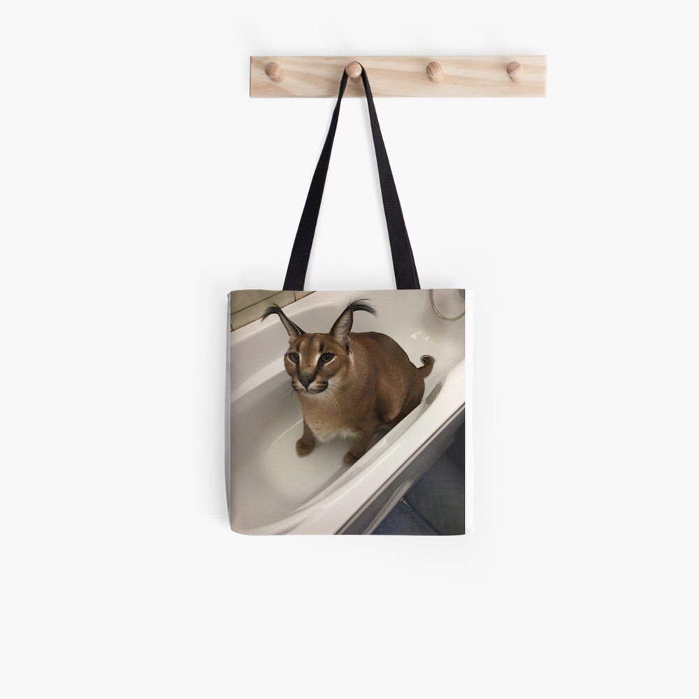"Big floppa in the bathtub Meme" Pin for Sale by MattRuggz | Redbubble